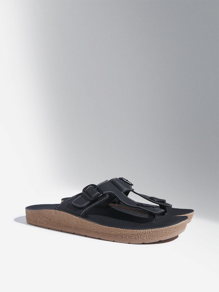 Buy SOLEPLAY Black Thong-Strap Sandals from Westside