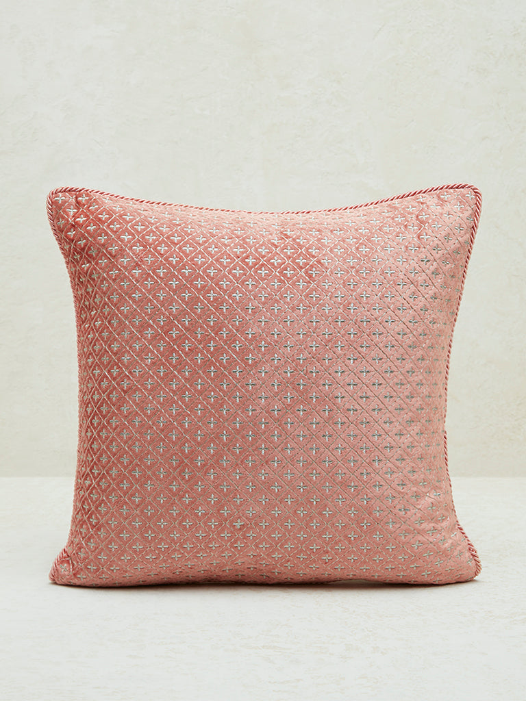 Buy Westside Home Red Jal Embroidered Cushion Cover from Westside