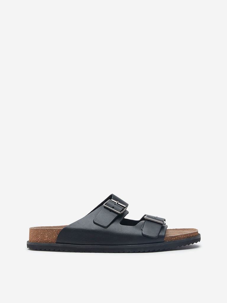 Buy SOLEPLAY Black Slip-On Comfort Sandals from Westside