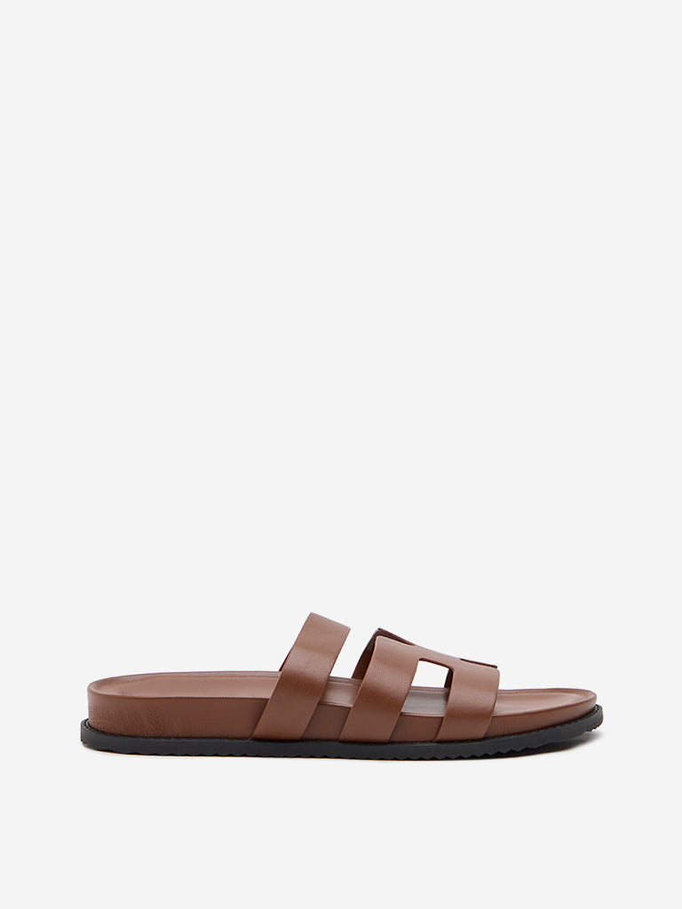 Buy LUNA BLU Brown Cut-Out Design Comfort Sandals from Westside
