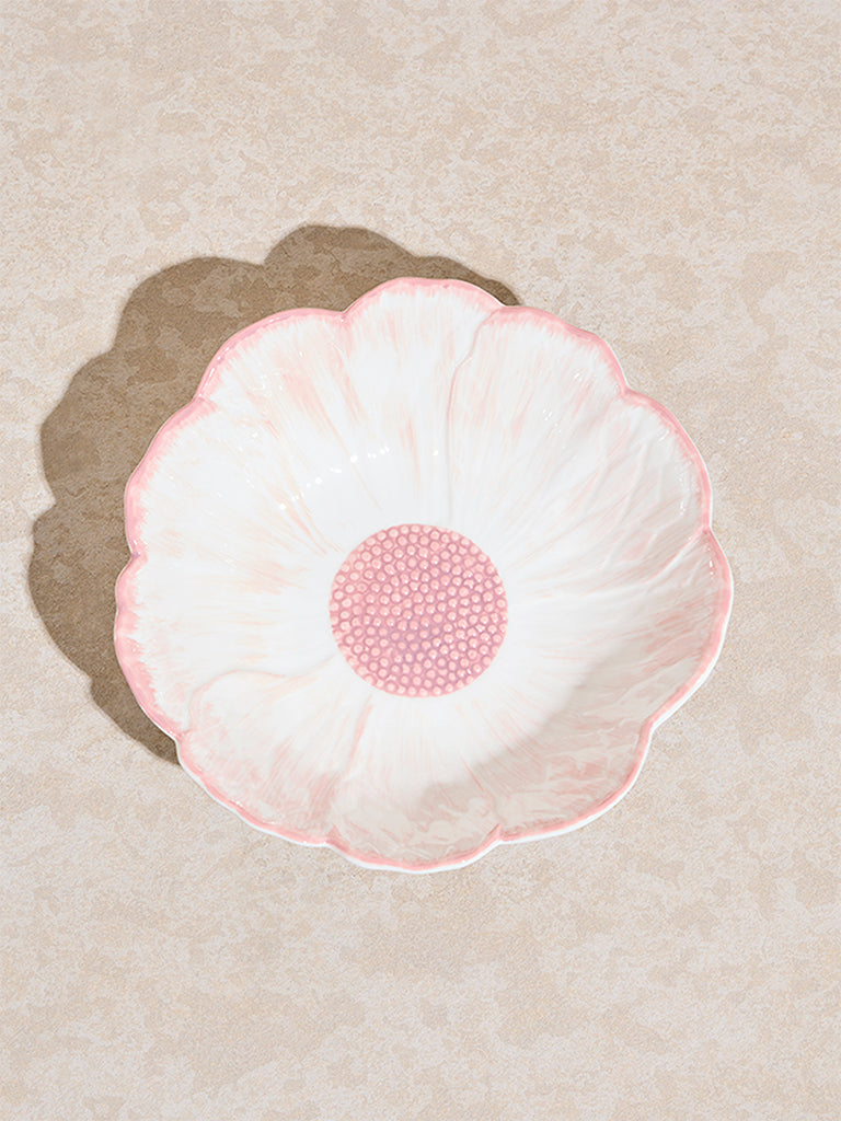 Buy Westside Home Pink Flower Design Bowl - Large from Westside