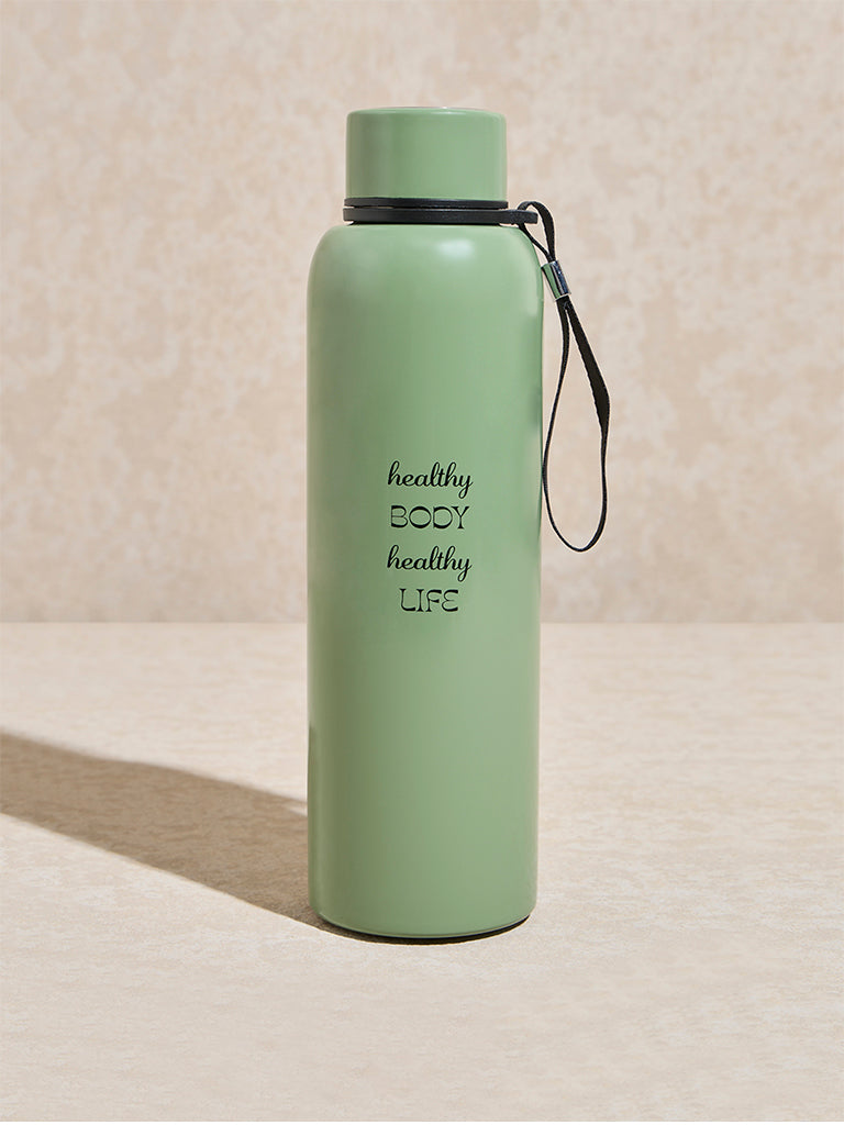 Buy Westside Home Sage Text Design Water Bottle from Westside