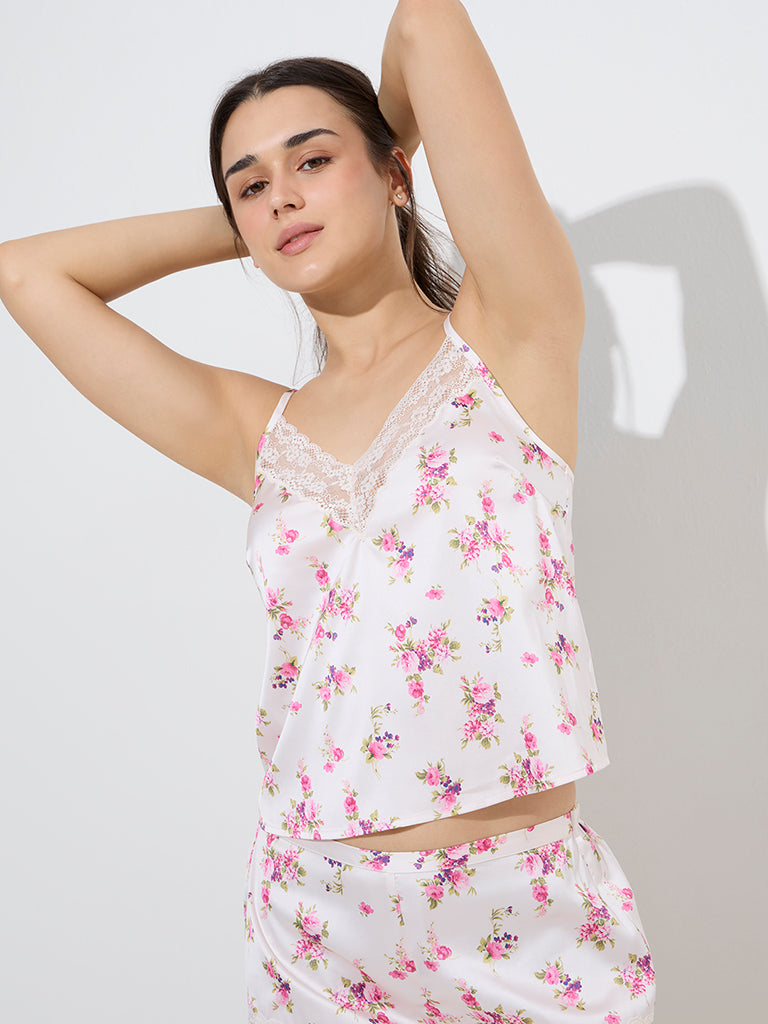 Buy Wunderlove Ivory Floral Printed Top from Westside