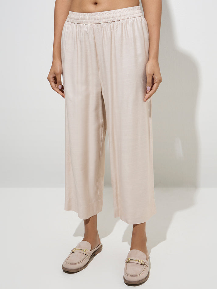 Buy Zuba Beige Solid Ethnic Pants from Westside