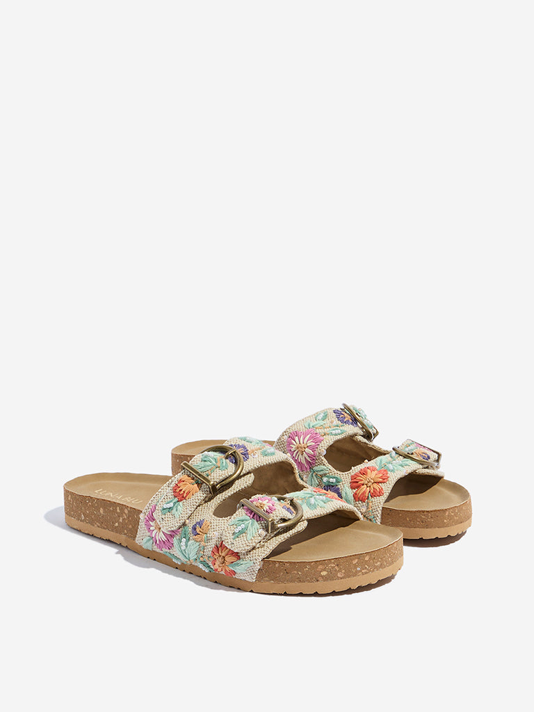 Buy LUNA BLU Multicolour Floral Embroidered Heel Sandals from Westside