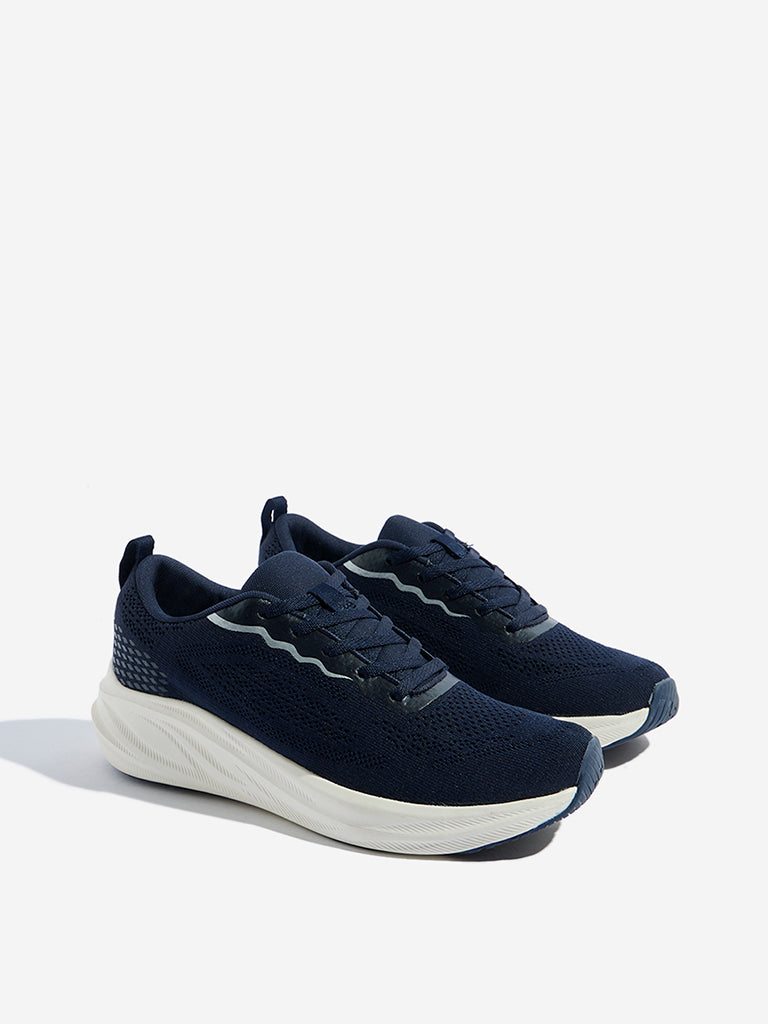 Buy SOLEPLAY Navy Mesh-Detailed Lace-Up Sneakers from Westside