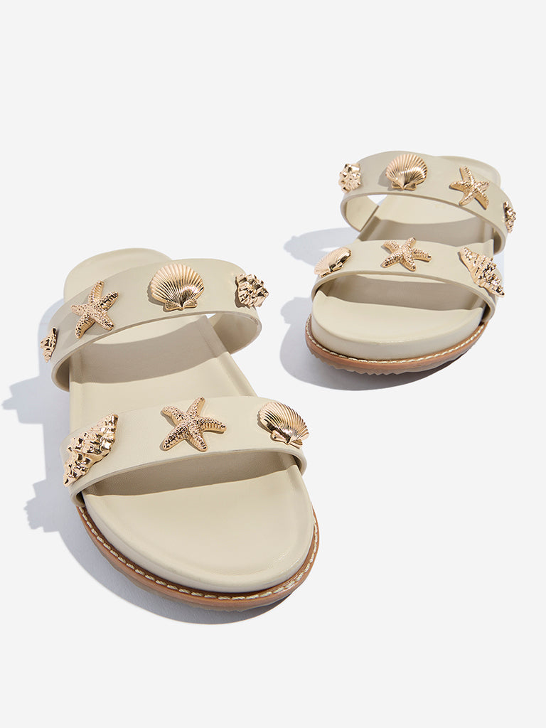 Buy LUNA BLU Ivory Sea Life-Inspired Comfort Sandals from Westside