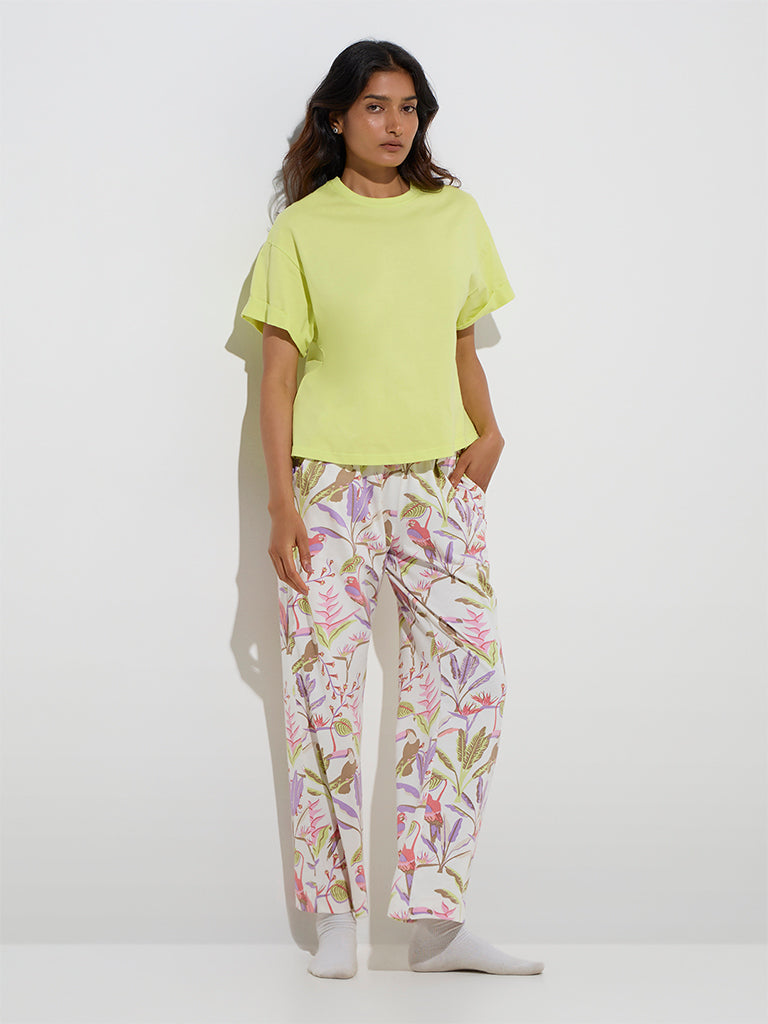 Buy Wunderlove Green Solid Cotton T-Shirt from Westside