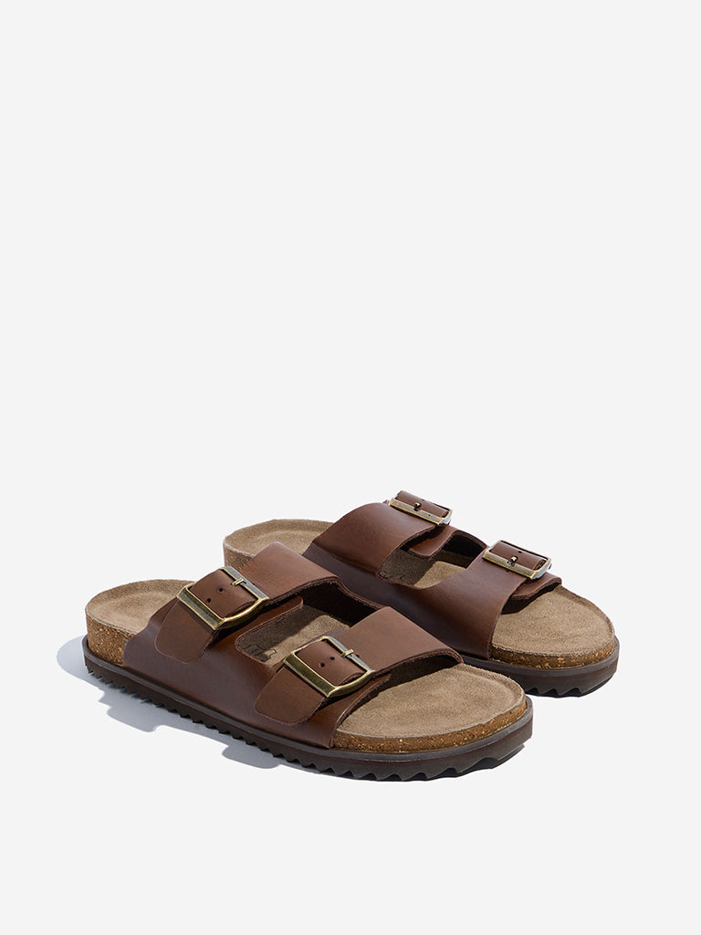 Buy SOLEPLAY Brown Leather Sandals from Westside