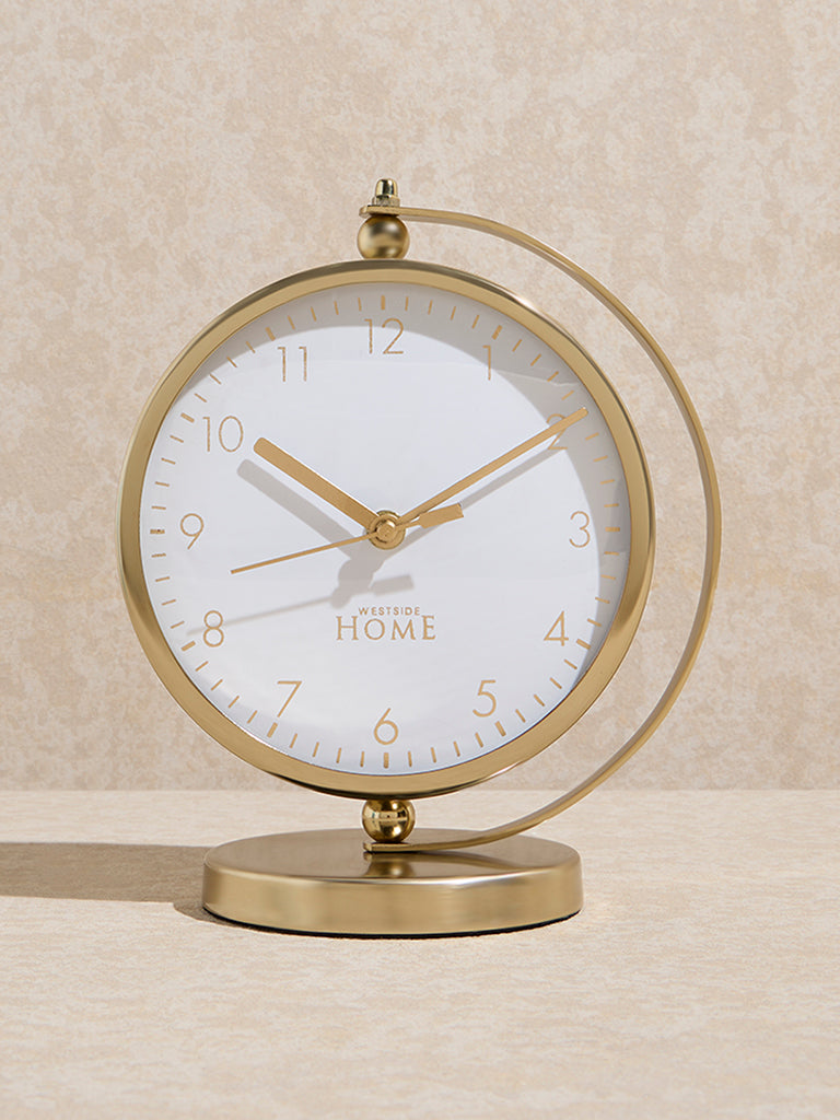 Buy Westside Home Gold Metal Round Clock from Westside