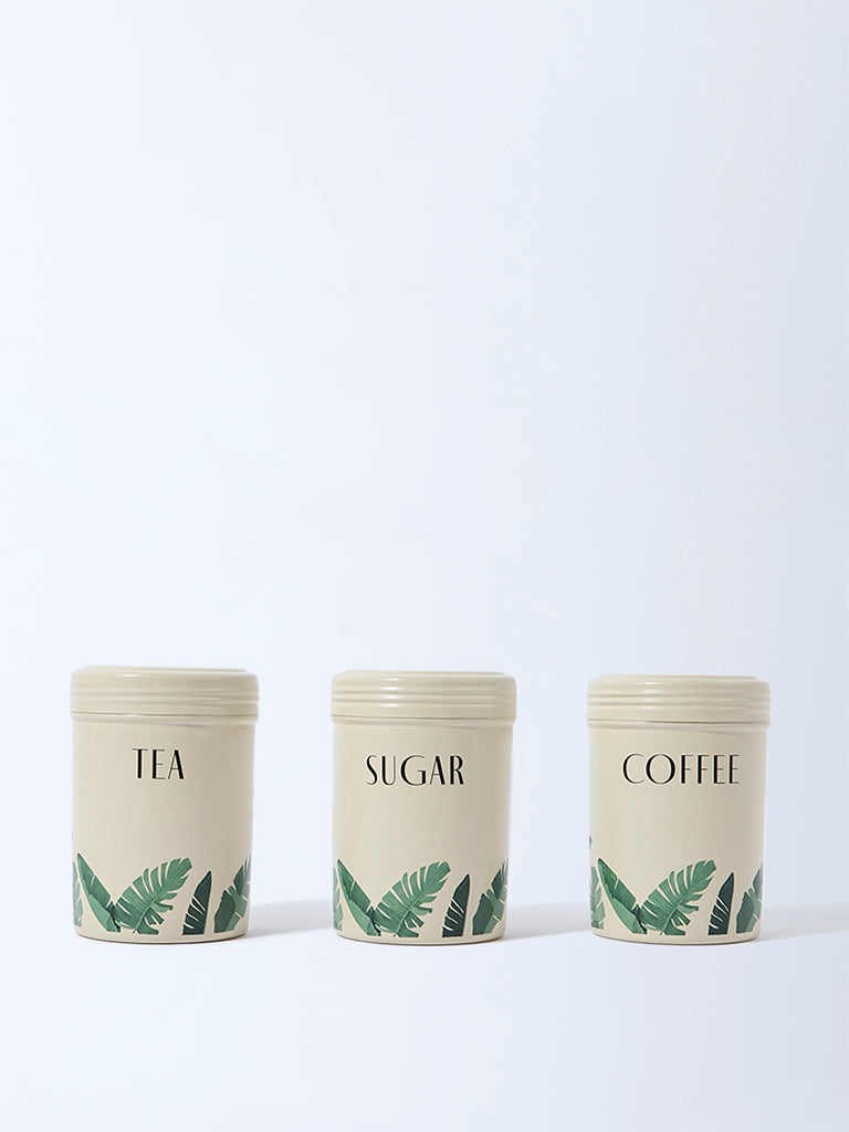 Buy Westside Home Ivory Containers with Lid (Set of 3) from Westside