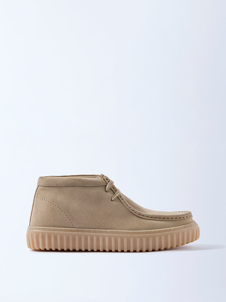 Buy SOLEPLAY Beige Lace-Up Suede Leather Shoes from Westside