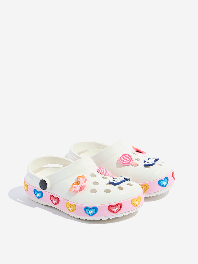 Buy Yellow White Applique-Detailed Clogs from Westside