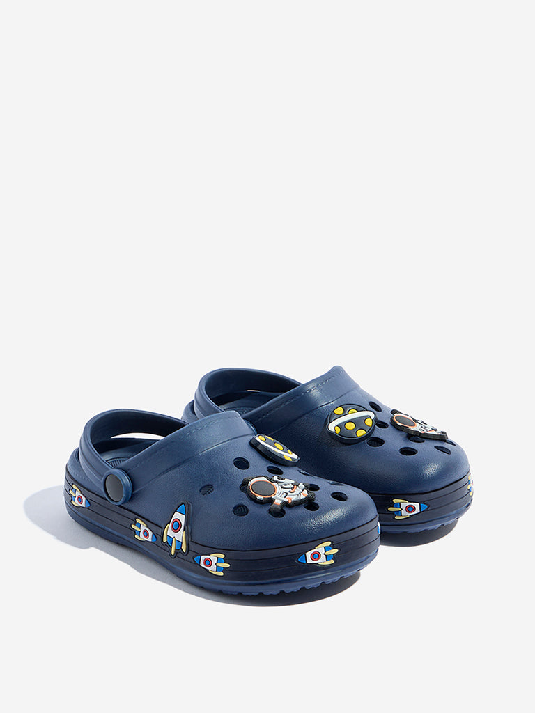 Buy Yellow Navy Space-Themed Clogs from Westside