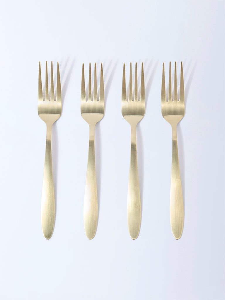 Buy Westside Home Matte Gold Fork (Set of 4) from Westside
