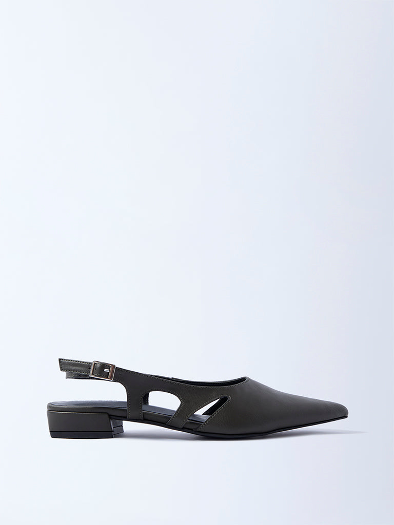 Buy LUNA BLU Olive Slingback Mules from Westside