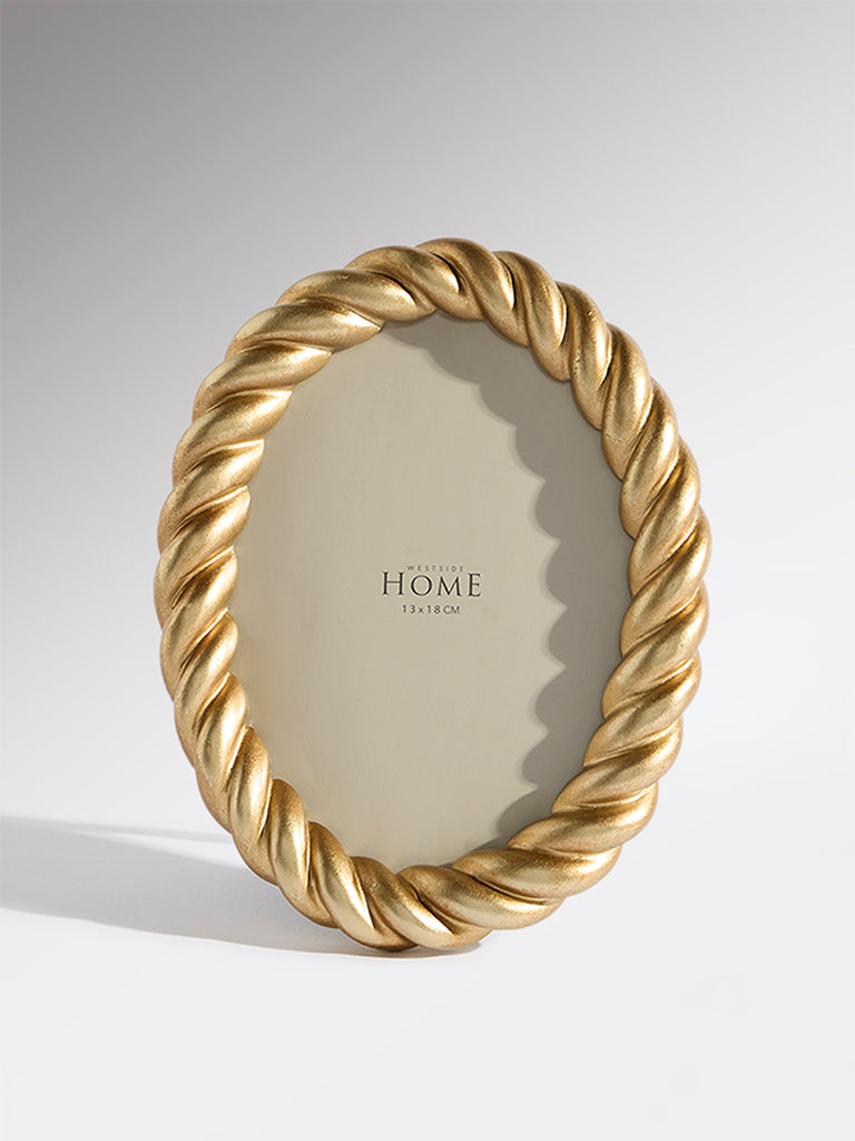 Buy Westside Home Gold Resin Rope Detailed Photo Frame from Westside