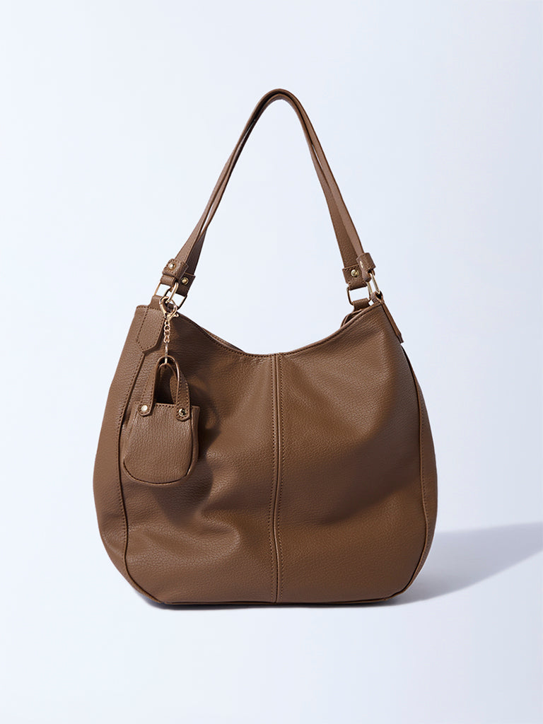 Buy Westside Brown Shoulder Bag with Bag Charm from Westside