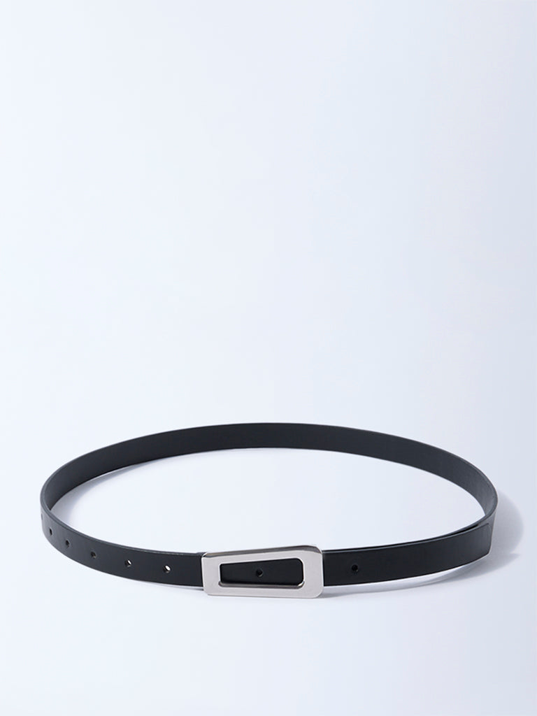 Buy Westside Accessories Black Triangle Buckle Belt from Westside