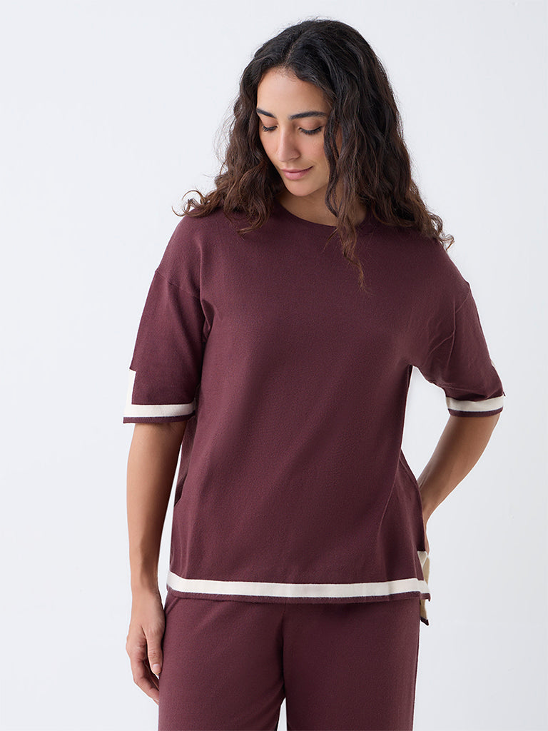 Buy Wunderlove Brown Solid Top from Westside