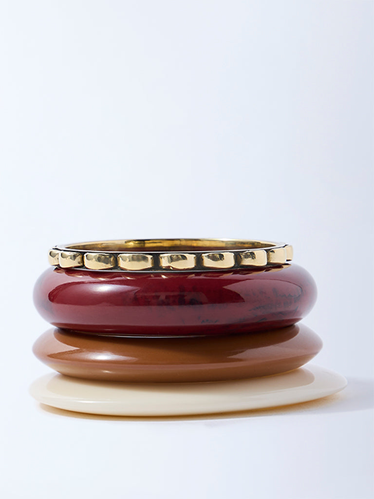 Buy Westside Accessories Multicolour Resin and Metal Bangles - Pack of ...