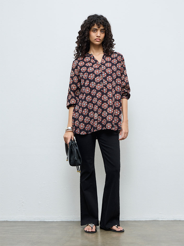 Buy Utsa Black Printed Tunic from Westside