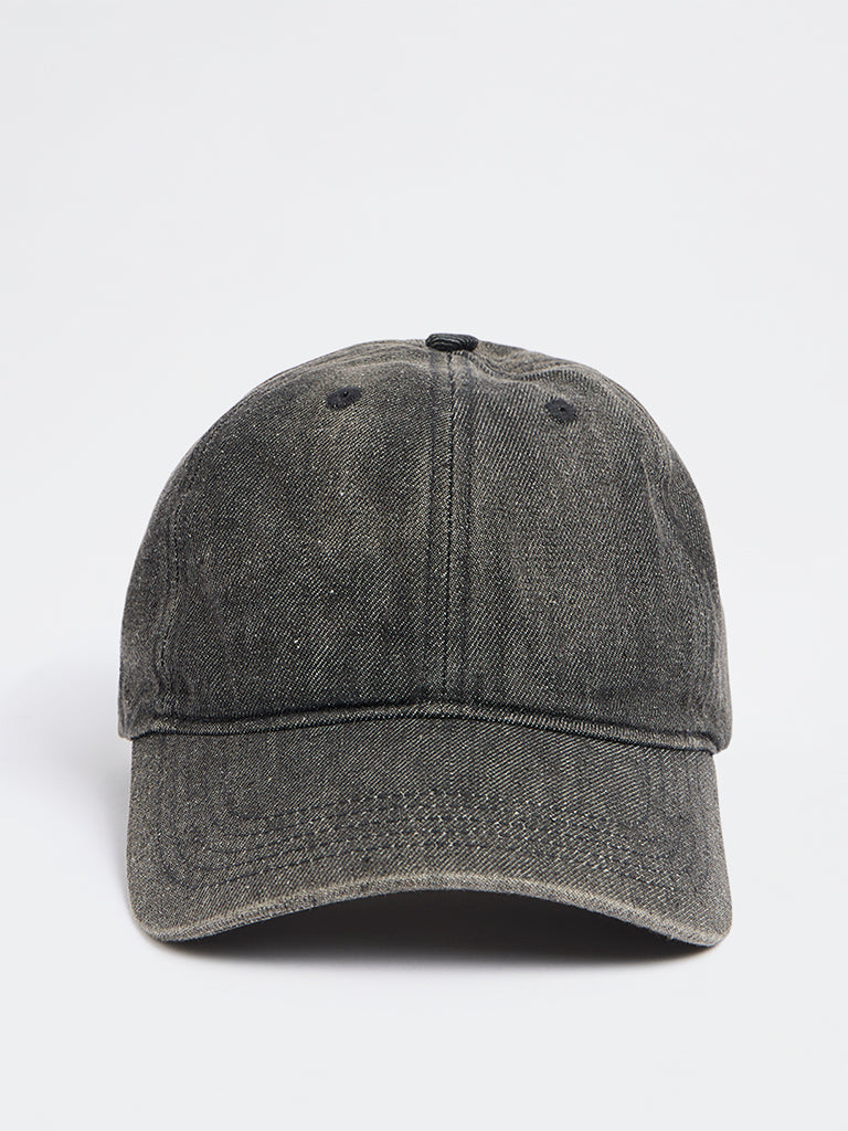 Buy Westside Accessories Charcoal Cotton Cap from Westside