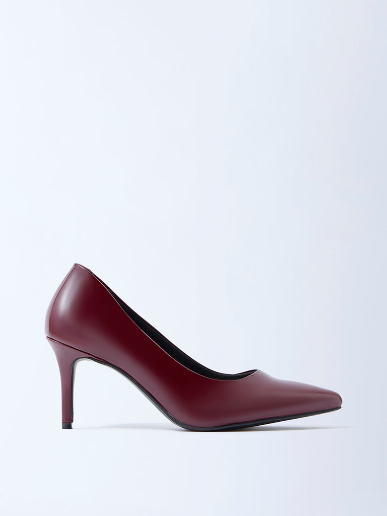 Buy LUNA BLU Burgundy Stiletto Pump Shoes from Westside