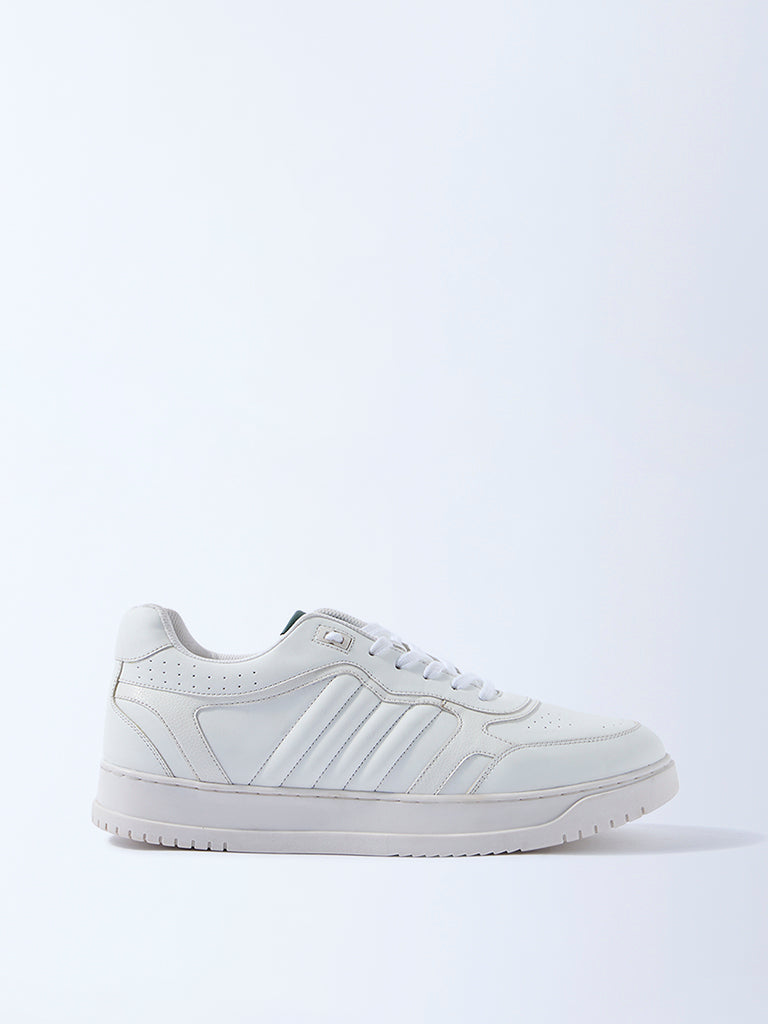 Buy SOLEPLAY White Perforated Lace-Up Sneakers from Westside