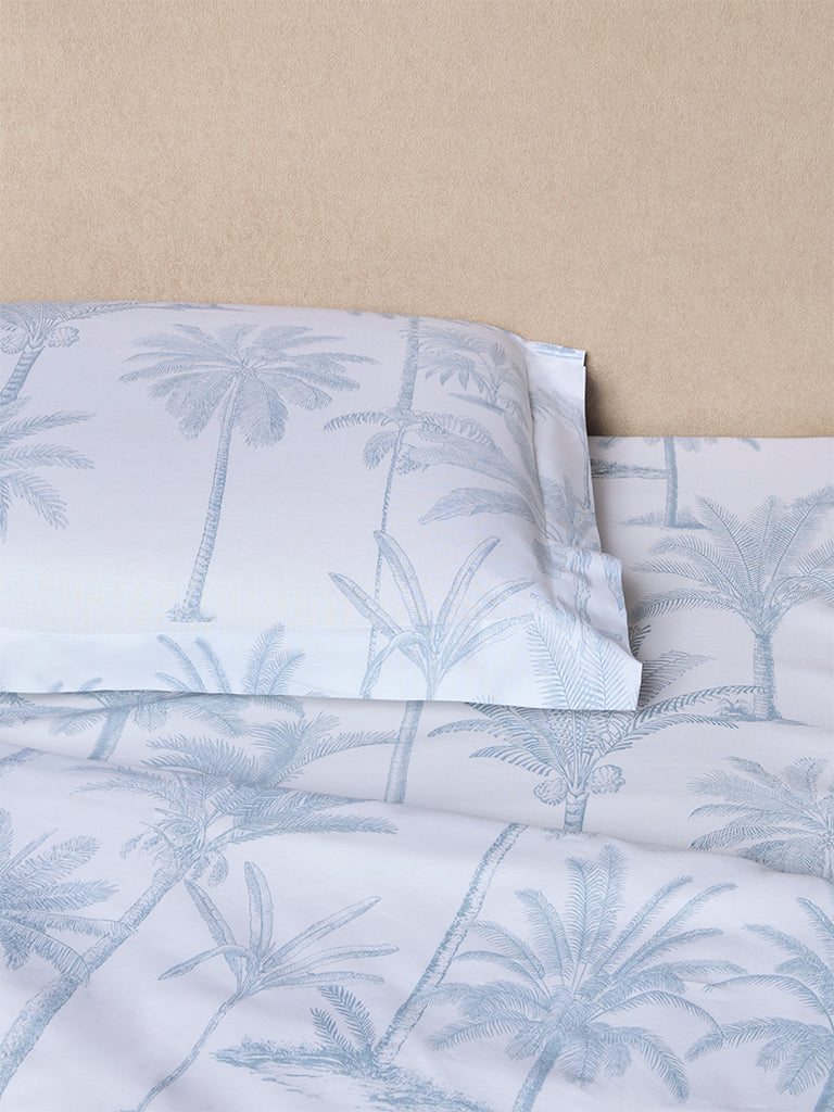 Buy Westside Home Dusty Blue Tropical-Inspired Queen Bed Sheet Set from ...