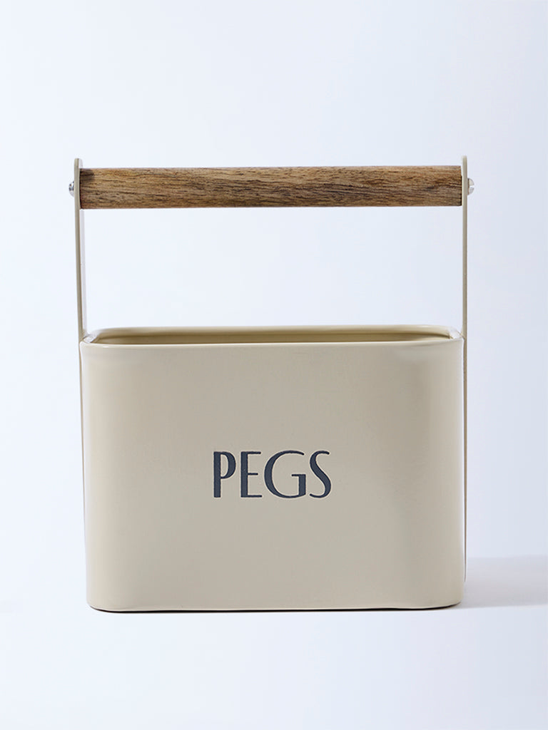 Buy Westside Home Cream Pegs Holder from Westside