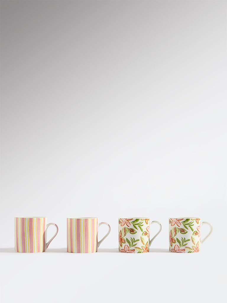 Buy Westside Home Multicolour Printed Mugs (Set of 4) from Westside
