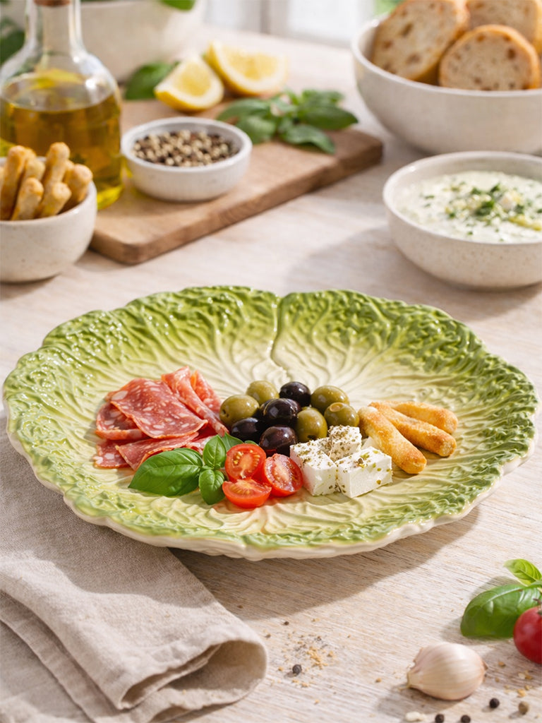 Buy Westside Home Green Lettuce Side Plate from Westside