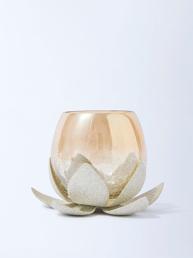 Buy Westside Home Gold Single Leaf Design Tealight Candle Holder from ...