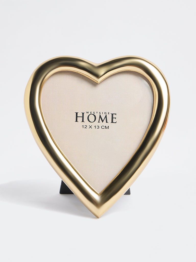 Buy Westside Home Gold Metal Heart Photo Frame from Westside