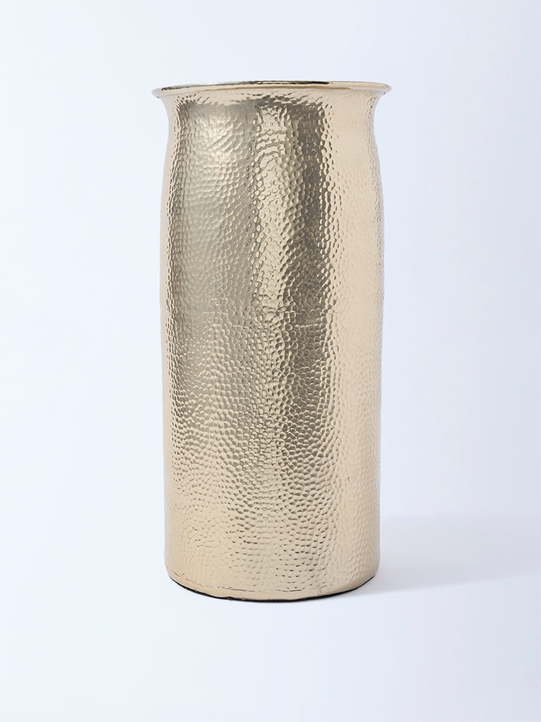 Buy Westside Home Gold Hammered Textured Floor Vase from Westside
