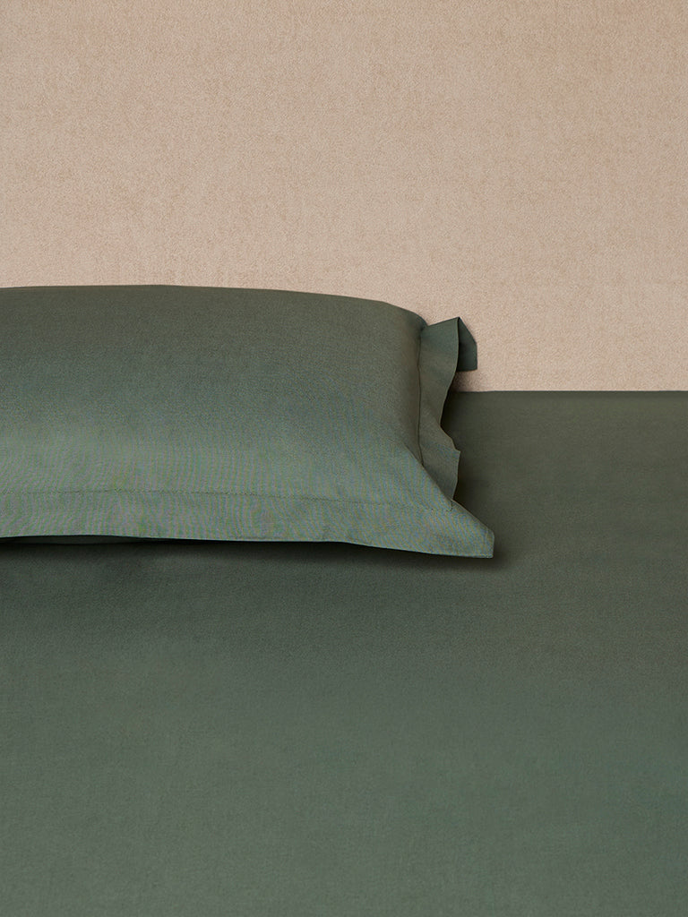Buy Westside Home Olive Solid Queen Bed Sheet Set from Westside