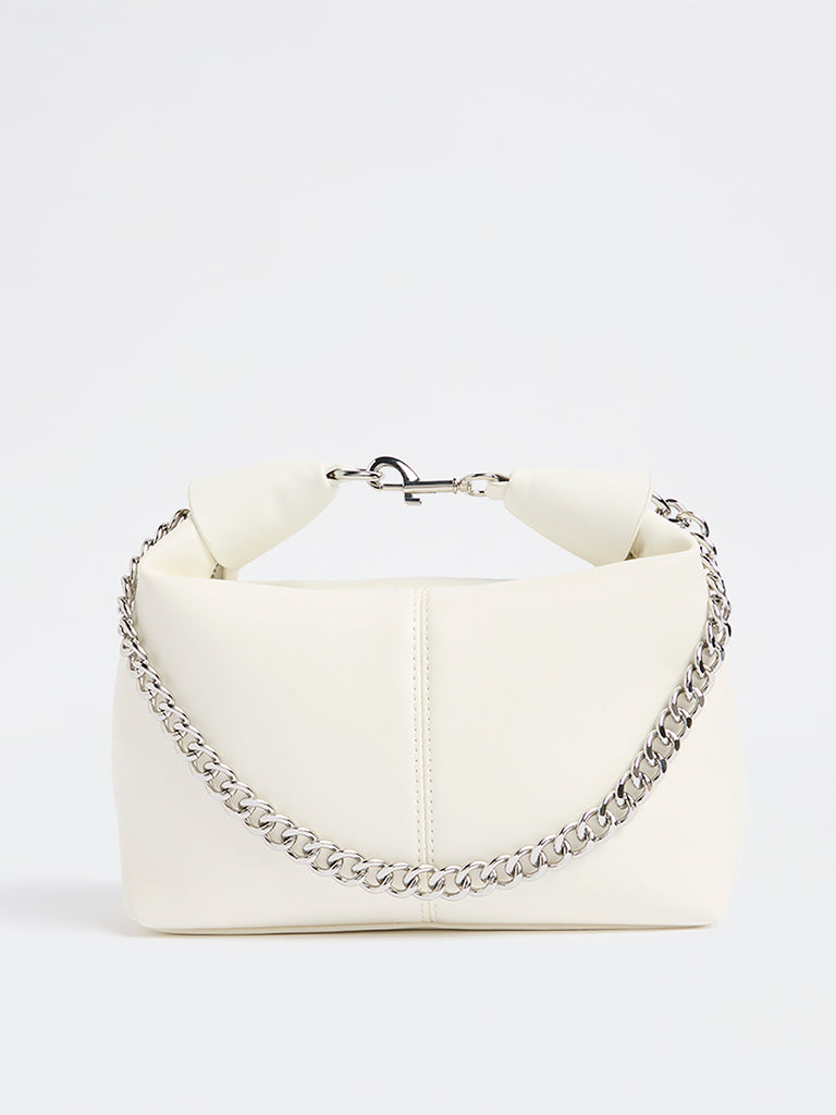 Buy Westside White Top Handle Bag from Westside