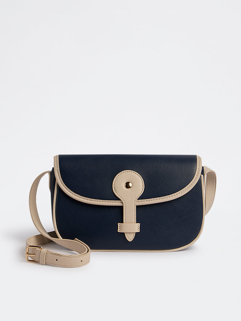 Buy Westside Navy Nautical Sling Bag from Westside