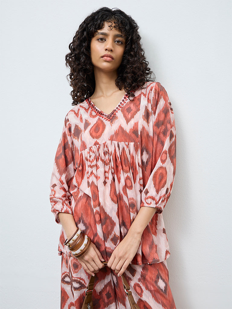Buy Utsa Light Pink Printed Tunic from Westside