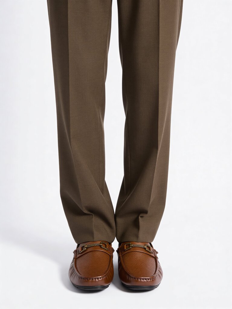Buy SOLEPLAY Dark Tan Perforated Penny Loafers from Westside