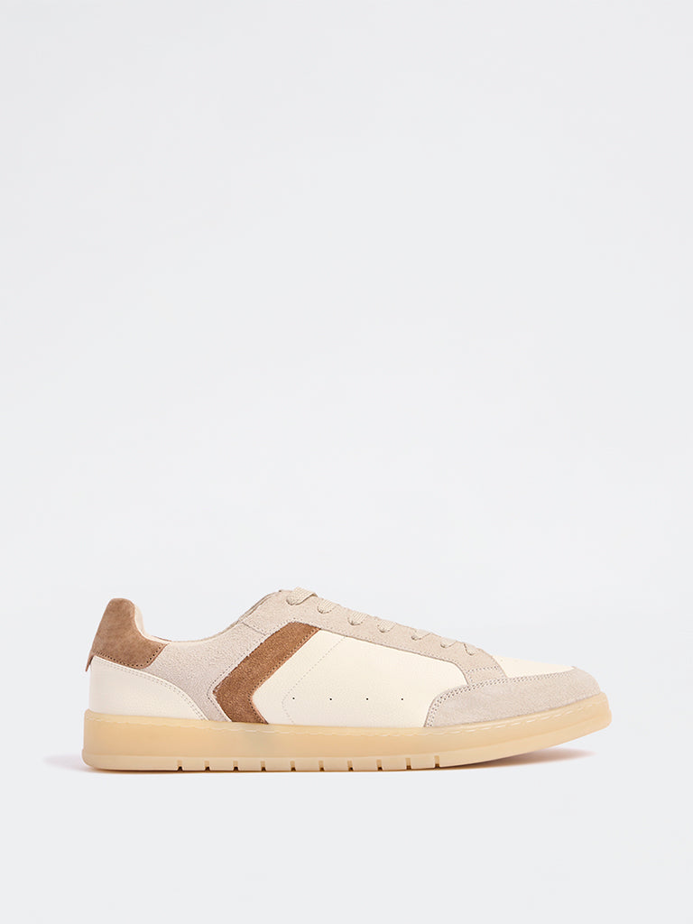 Buy SOLEPLAY Off-White Mesh Detailed Lace-Up Sneakers from Westside