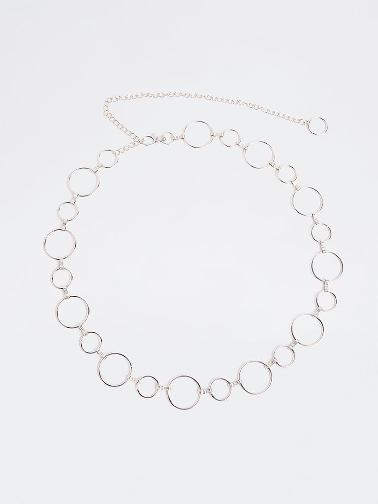 Buy Westside Accessories Silver Link Chain Belt from Westside