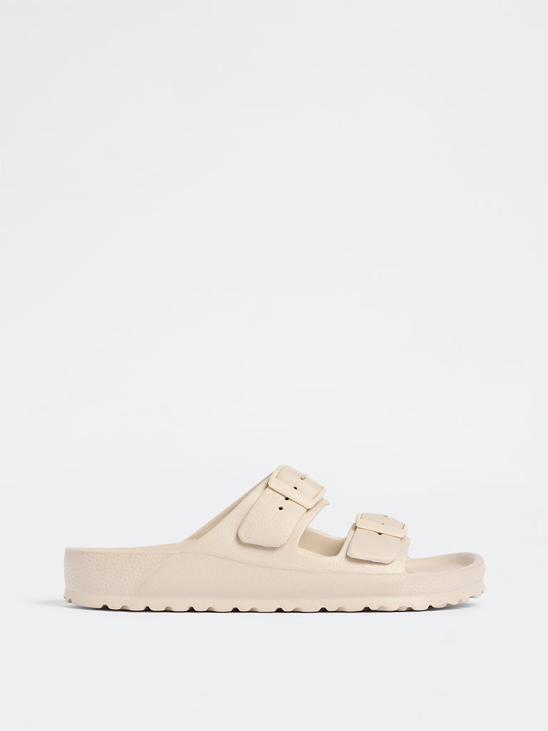 Buy LUNA BLU Ivory Dual-Strap Slip-On Sandals from Westside