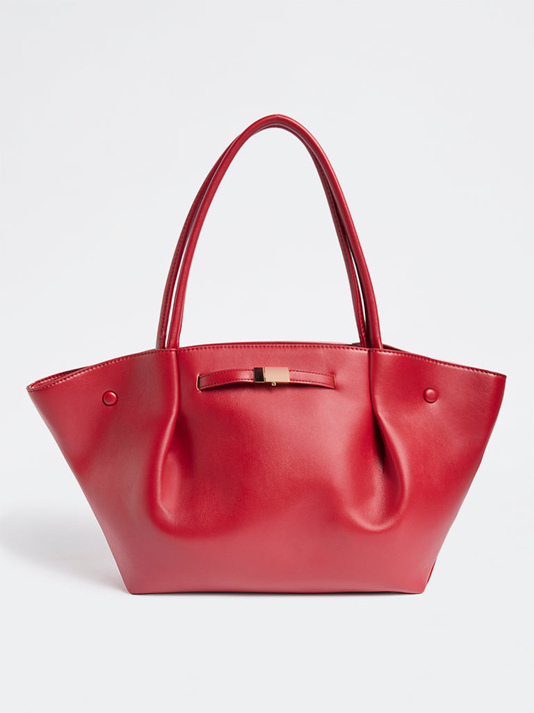 Buy Westside Red Oversized Tote Bag from Westside