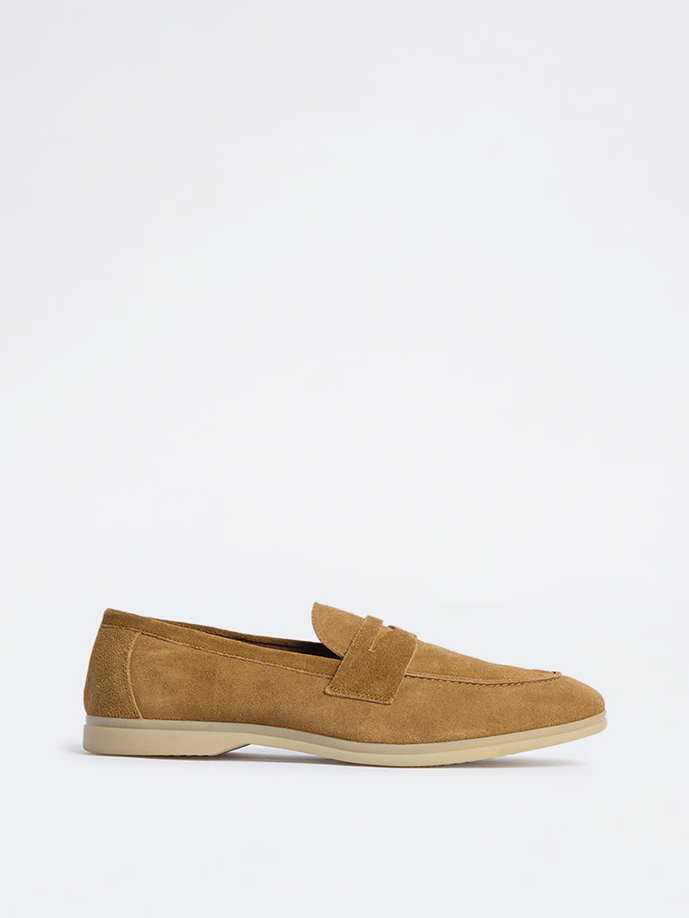 Buy SOLEPLAY Ochre Suede Loafers from Westside