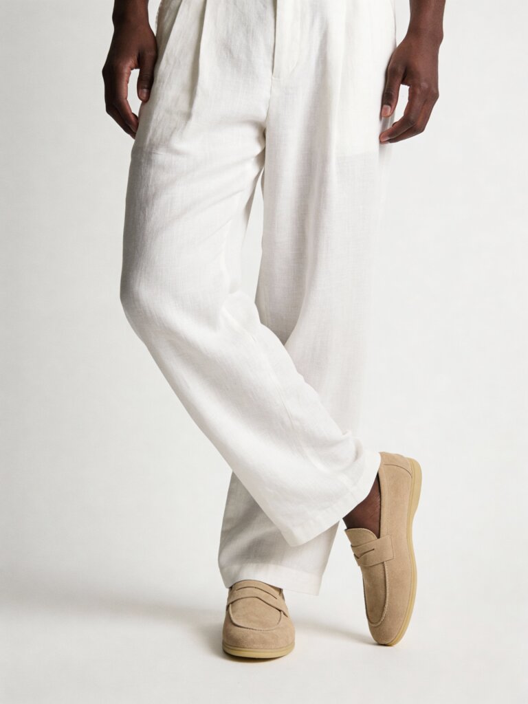 Buy SOLEPLAY Beige Suede Penny Loafers from Westside