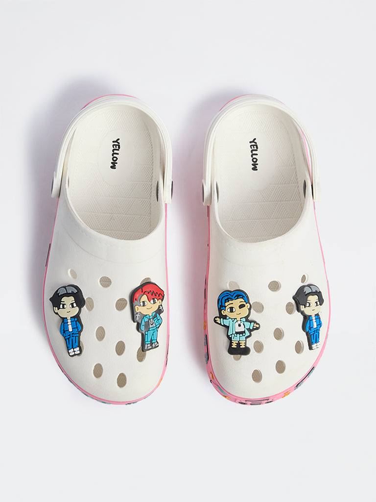 Buy Yellow White K-Pop Inspired Clogs from Westside
