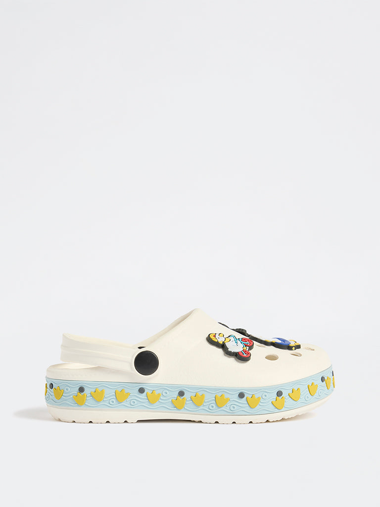 Buy Yellow Off-White Duck Applique Clogs from Westside