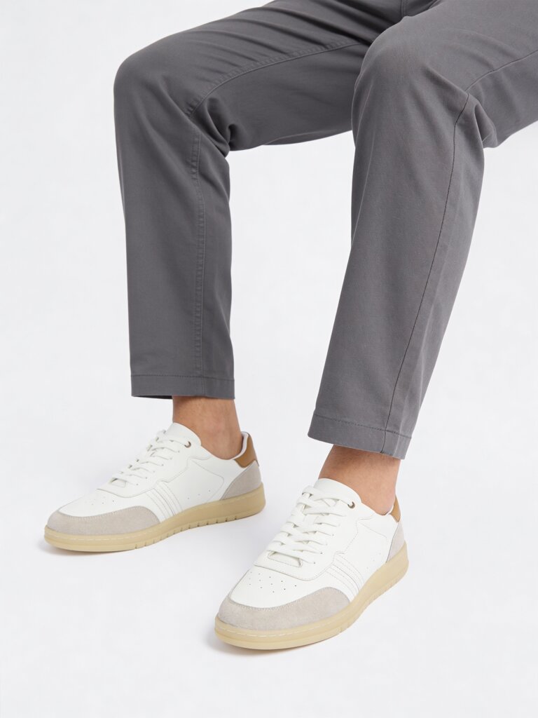 Buy SOLEPLAY White Perforated Lace-Up Sneakers from Westside